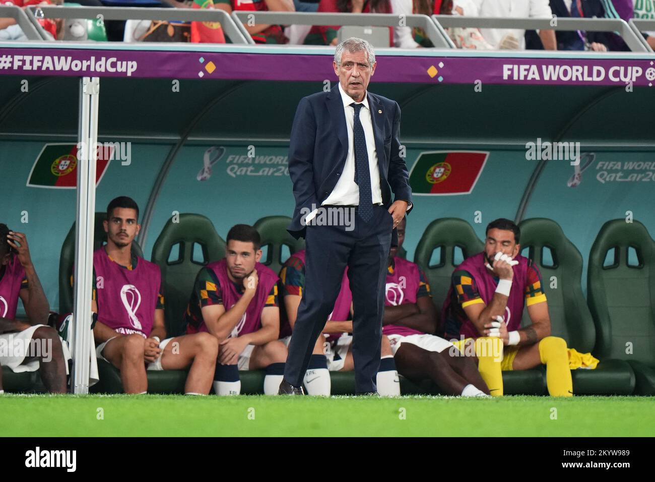 Doha, Qatar. Dec 2, 2022, Portugal head coach Fernando Santos during ...