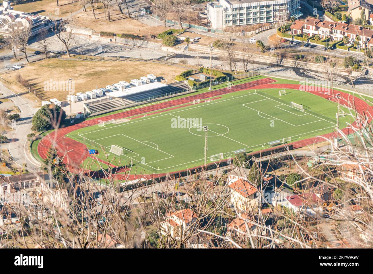 Aerial view football field hi-res stock photography and images - Alamy