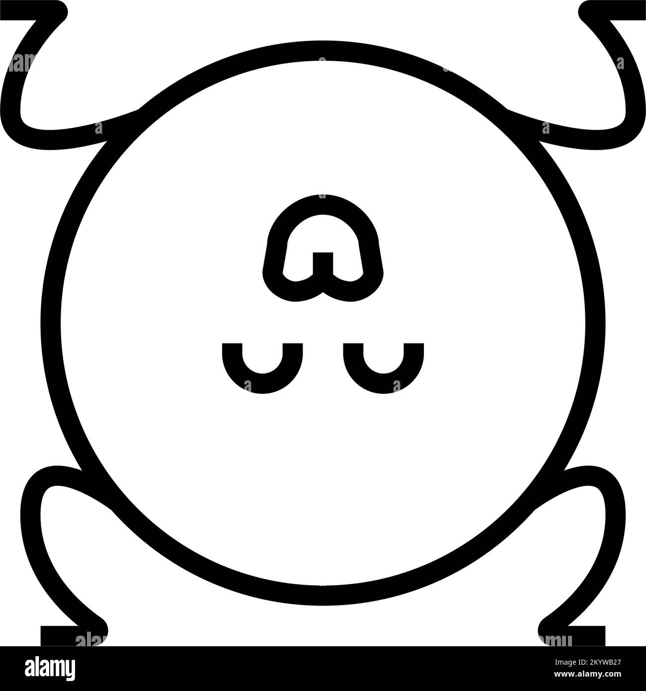 circle geometric character line icon vector illustration Stock Vector ...