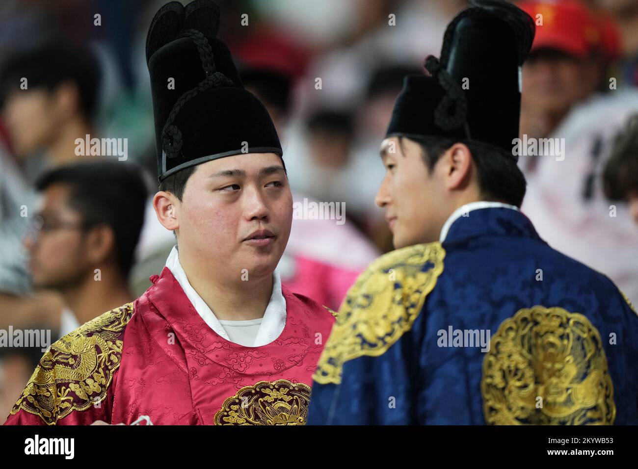 Doha, Qatar. Dec 2, 2022, Korea Republic fan during the FIFA World Cup ...