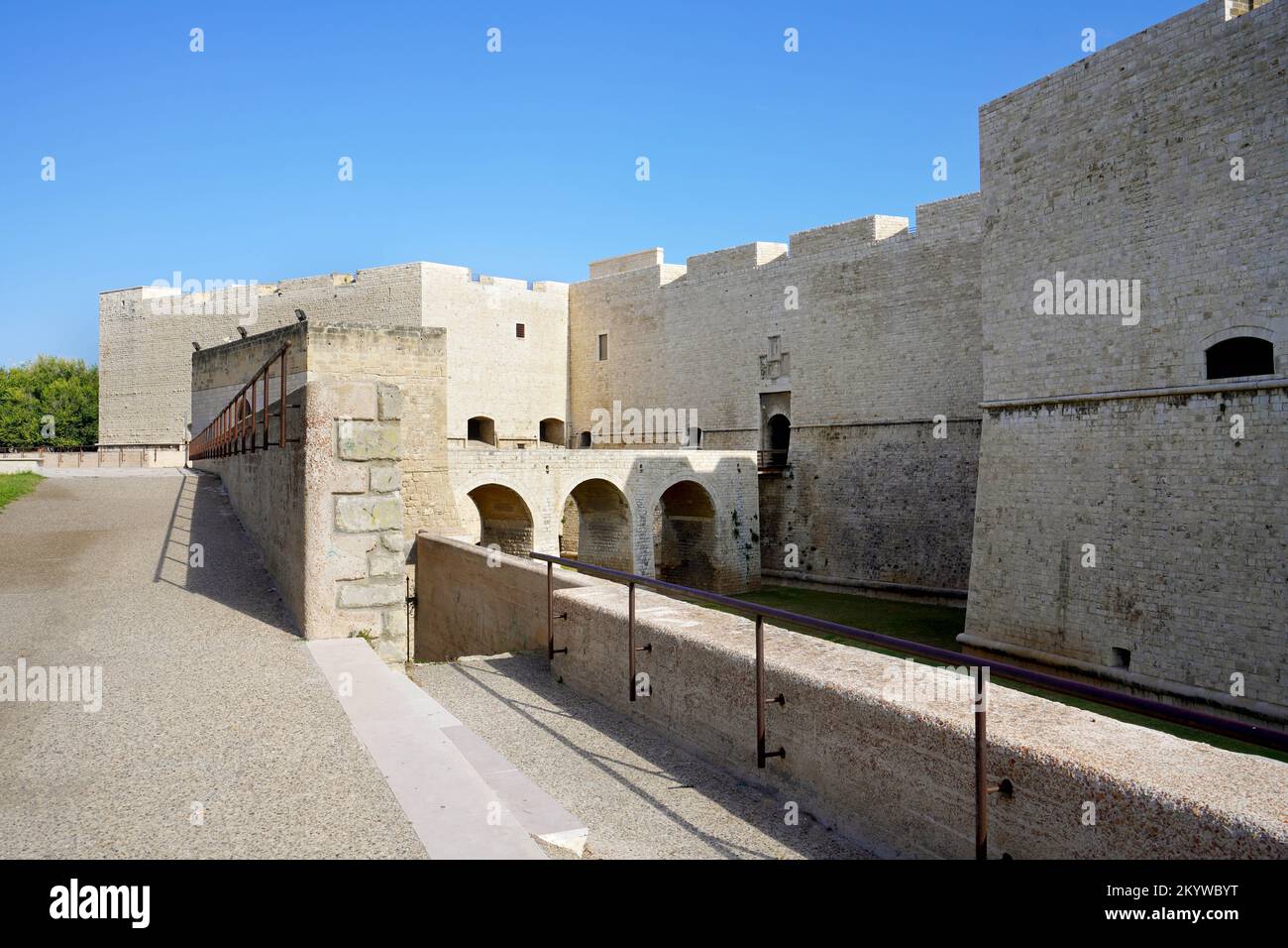 Barletta Castle, Apulia, Italy. Wide angle Stock Photo - Alamy