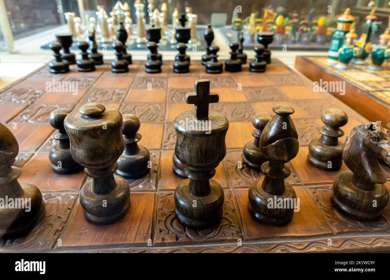 Indian chess set. Chess sets from India. Chess pieces. Chess figure ...