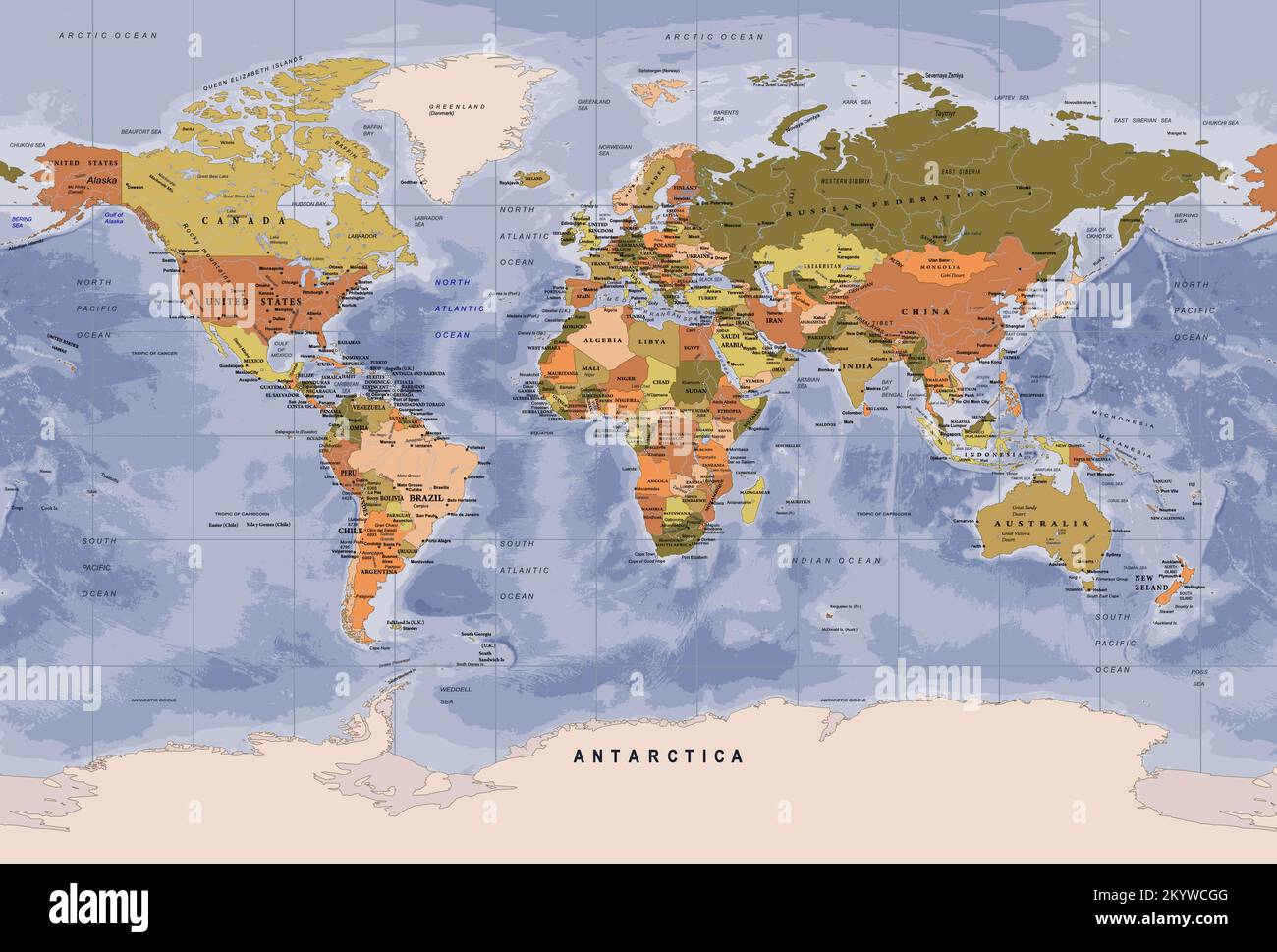 Political map of the world vector Stock Vector Image & Art - Alamy