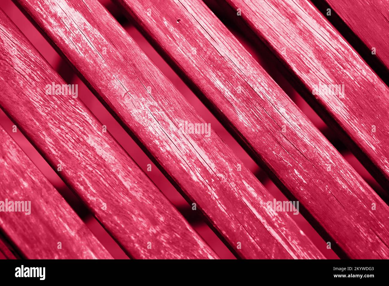Top view of colored in red wooden beams Stock Photo - Alamy