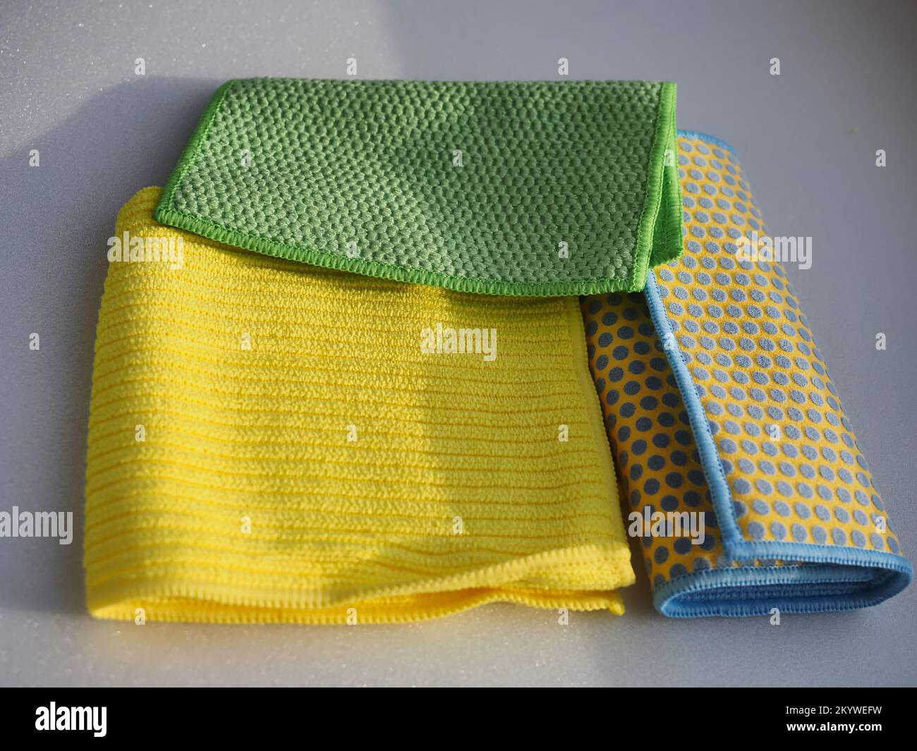 kitchen towel microfiber dissected fiber Stock Photo - Alamy