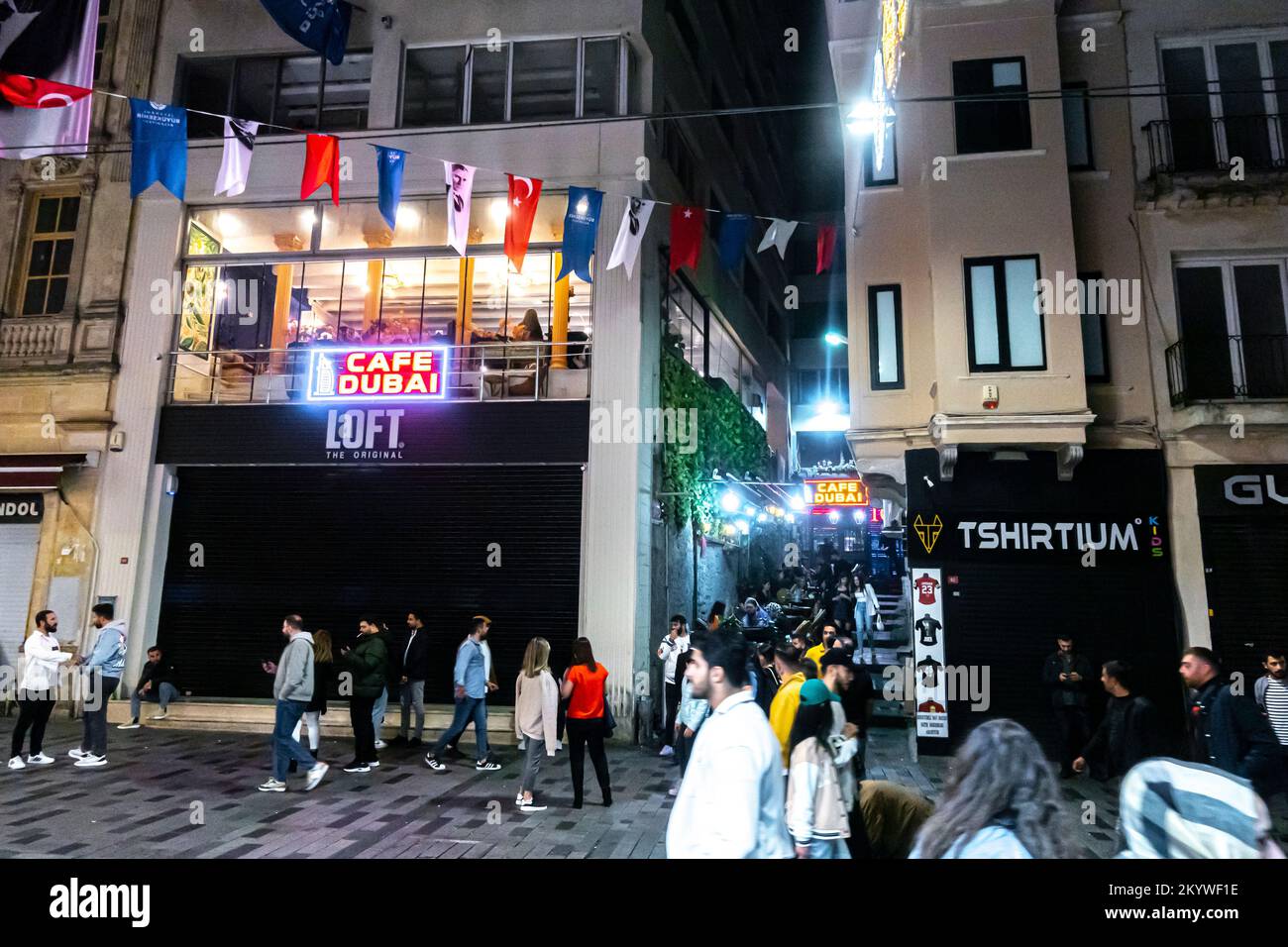 Istanbul nightlife. Night life, clubs in Taksim Istanbul, Turkey Stock ...
