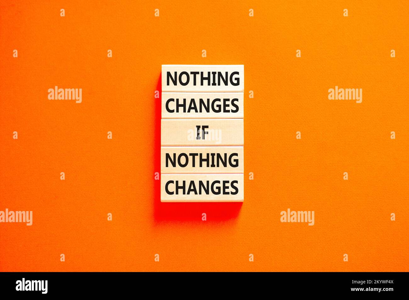 Nothing change symbol. Concept words Nothing changes if nothing changes ...