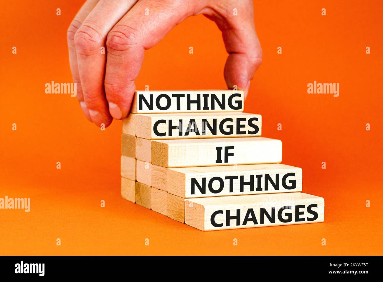 Nothing change symbol. Concept words Nothing changes if nothing changes ...