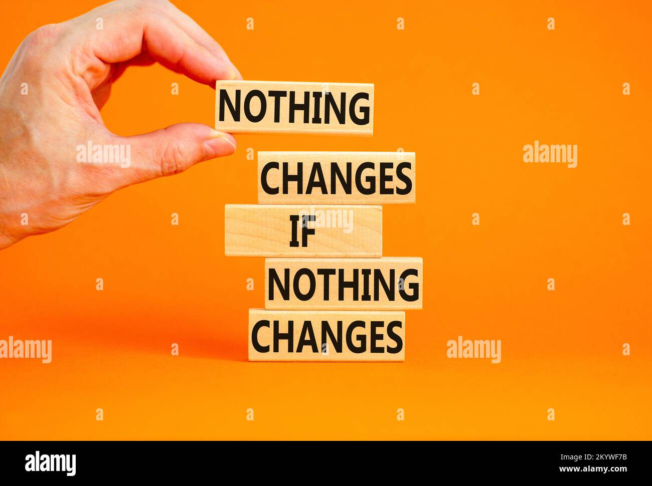 Nothing change symbol. Concept words Nothing changes if nothing changes ...