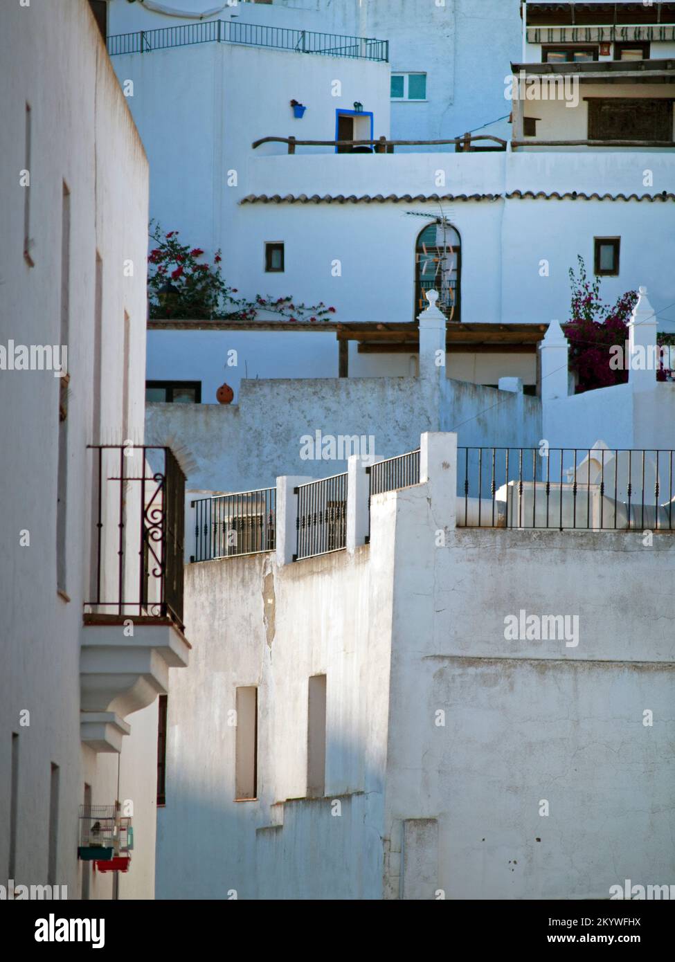 The whitewashed buildings of Vejer de la Frontera in southern Spain ...