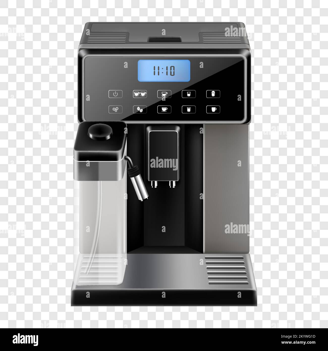 Realistic coffee machine. Household appliance design. Automatic ...