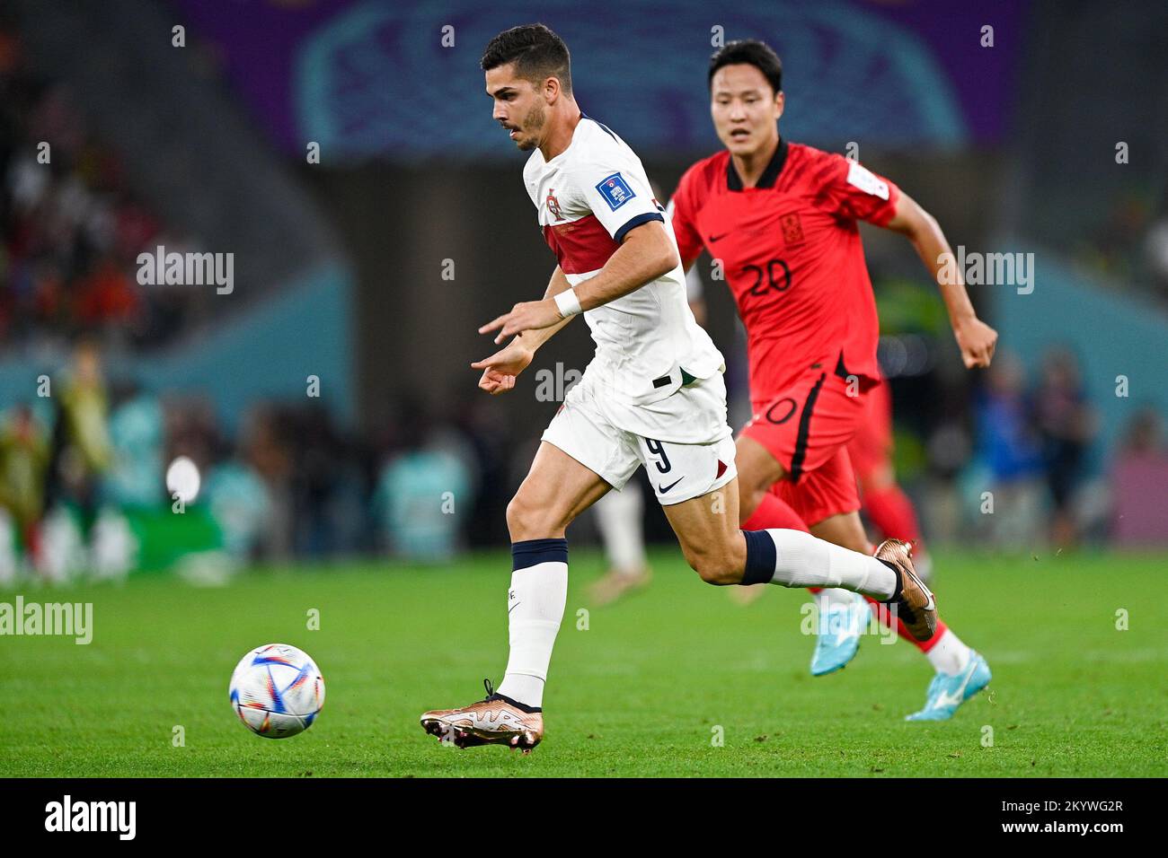 AL KHOR, QATAR - DECEMBER 2: Andre Silva of Portugal during the Group E ...