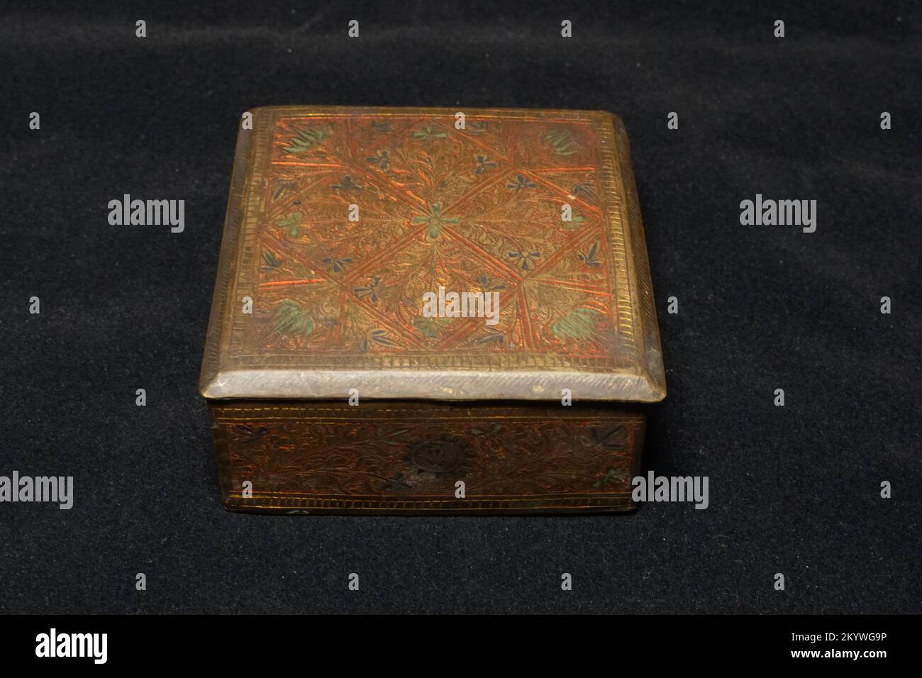 Antique Lacquered Brass Box Stock Photo - Alamy