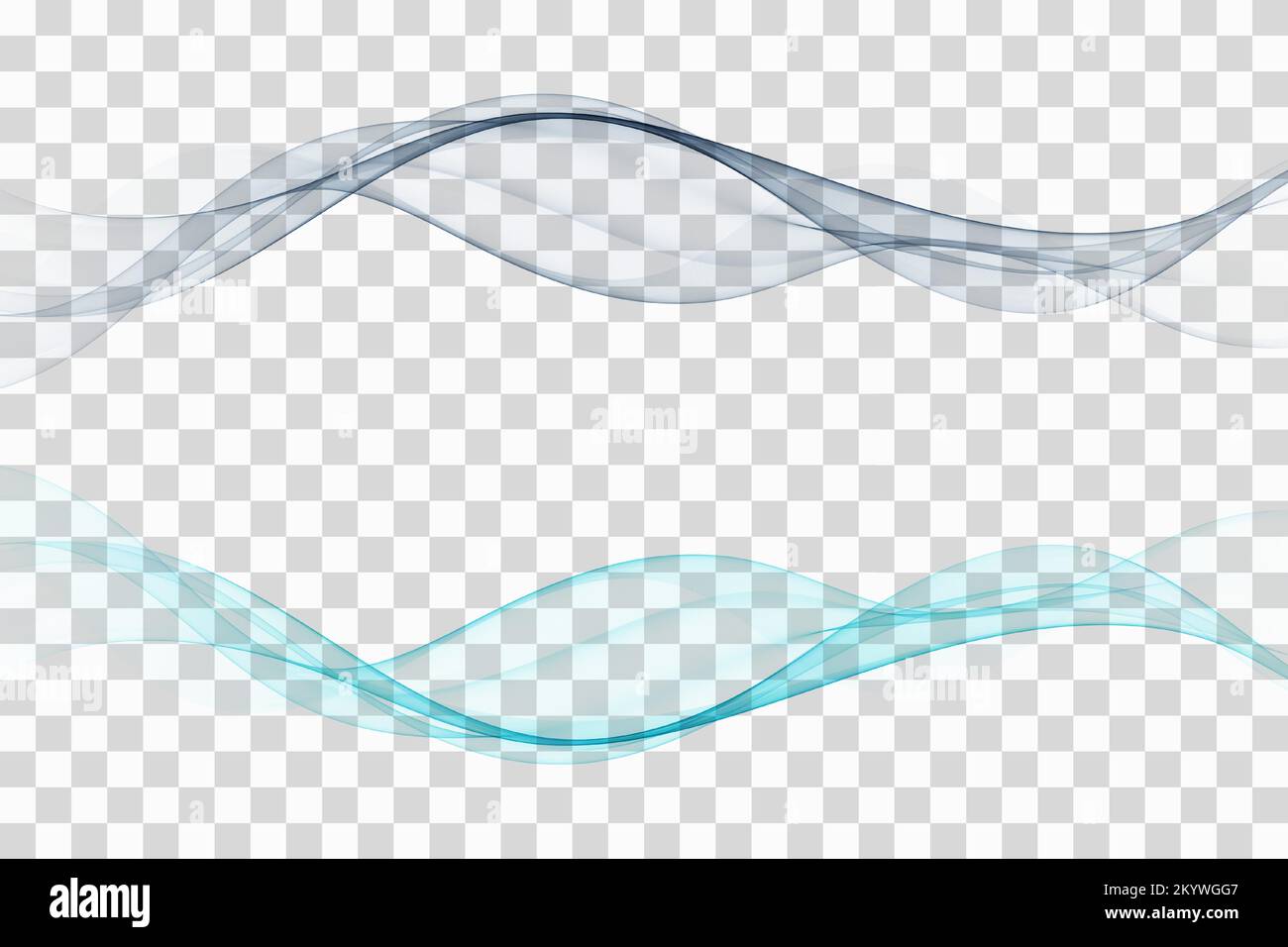 Collection of wavy shapes. Transparent element. Wave background ...