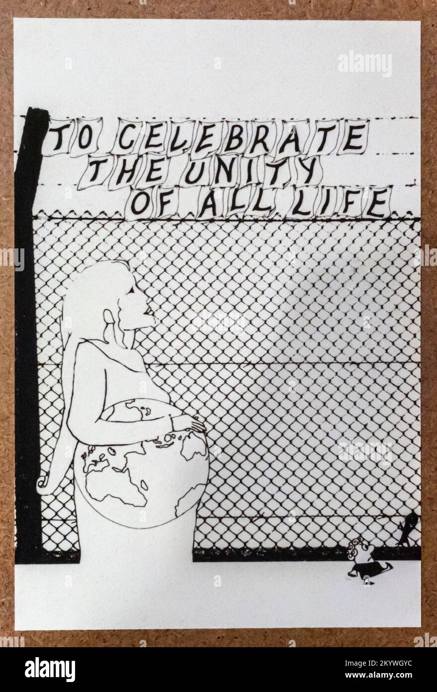 "To celebrate the unity of all life" feminist poster depicting a woman ...