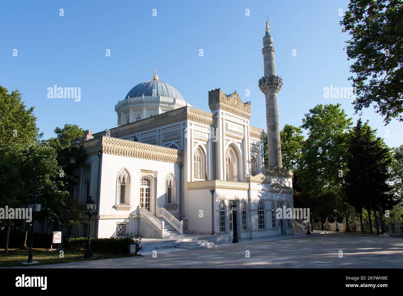 Yildiz Hamidiye Mosque in Besiktas district of Istanbul, Turkey. Neo ...