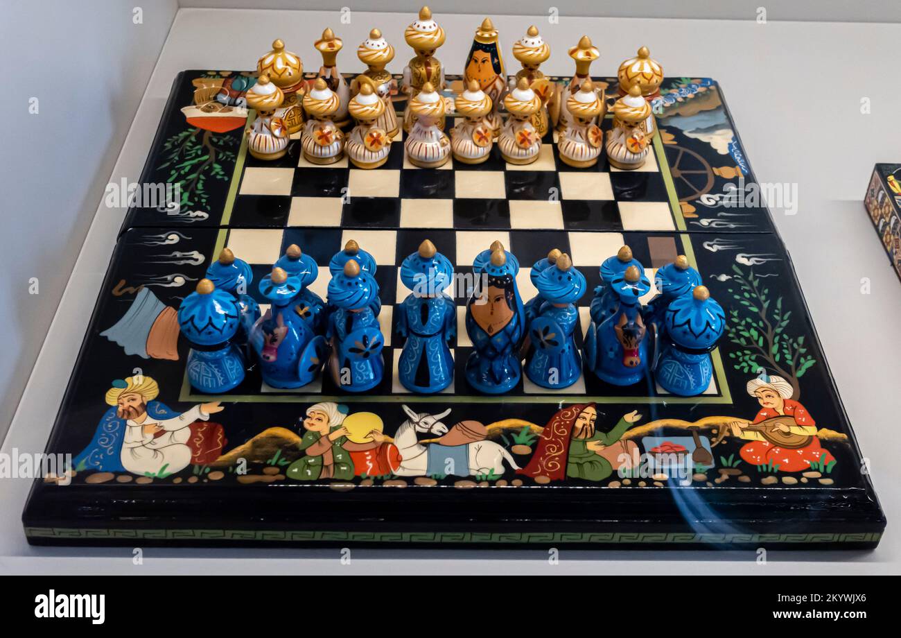 Kyrgiz chess set. Chess sets from Kyrgizstan. Chess pieces. Chess ...