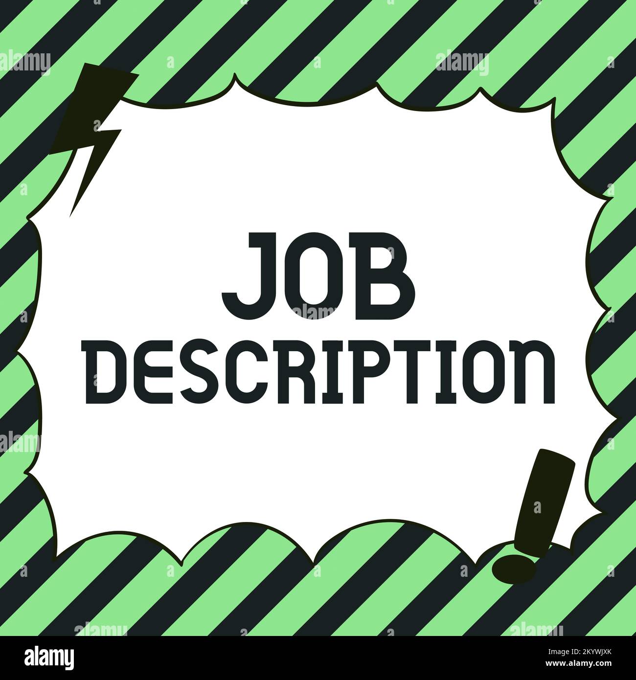 Text showing inspiration Job Description. Word for A document that ...