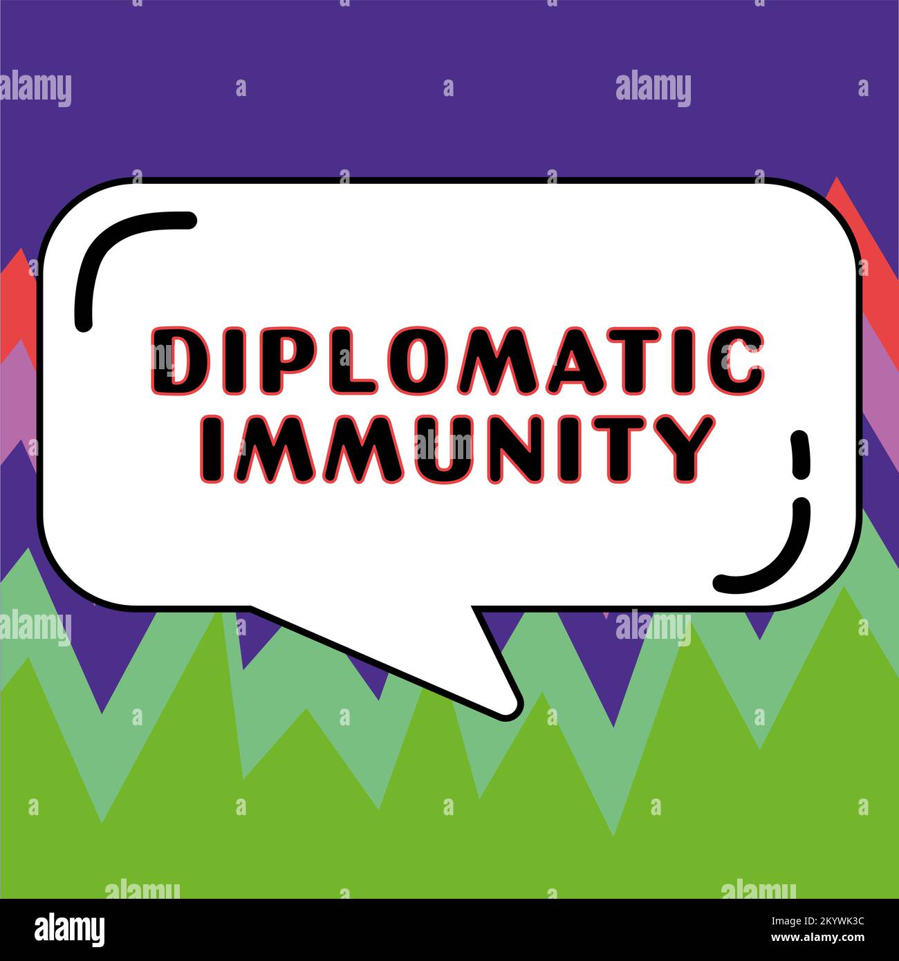 Sign displaying Diplomatic Immunity. Business idea law that gives ...