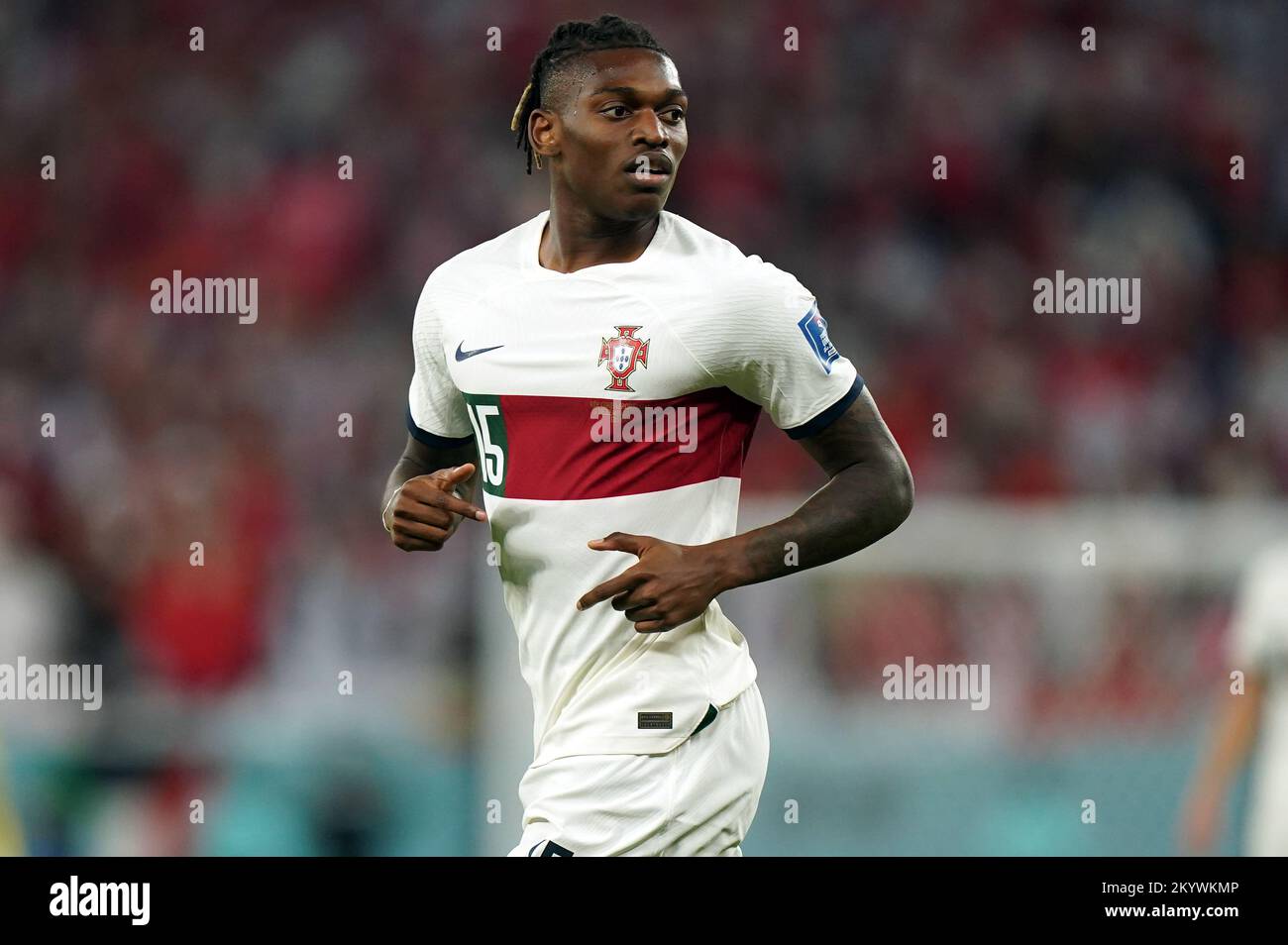 Portugals Rafael Leao During The Fifa World Cup Group H Match At The