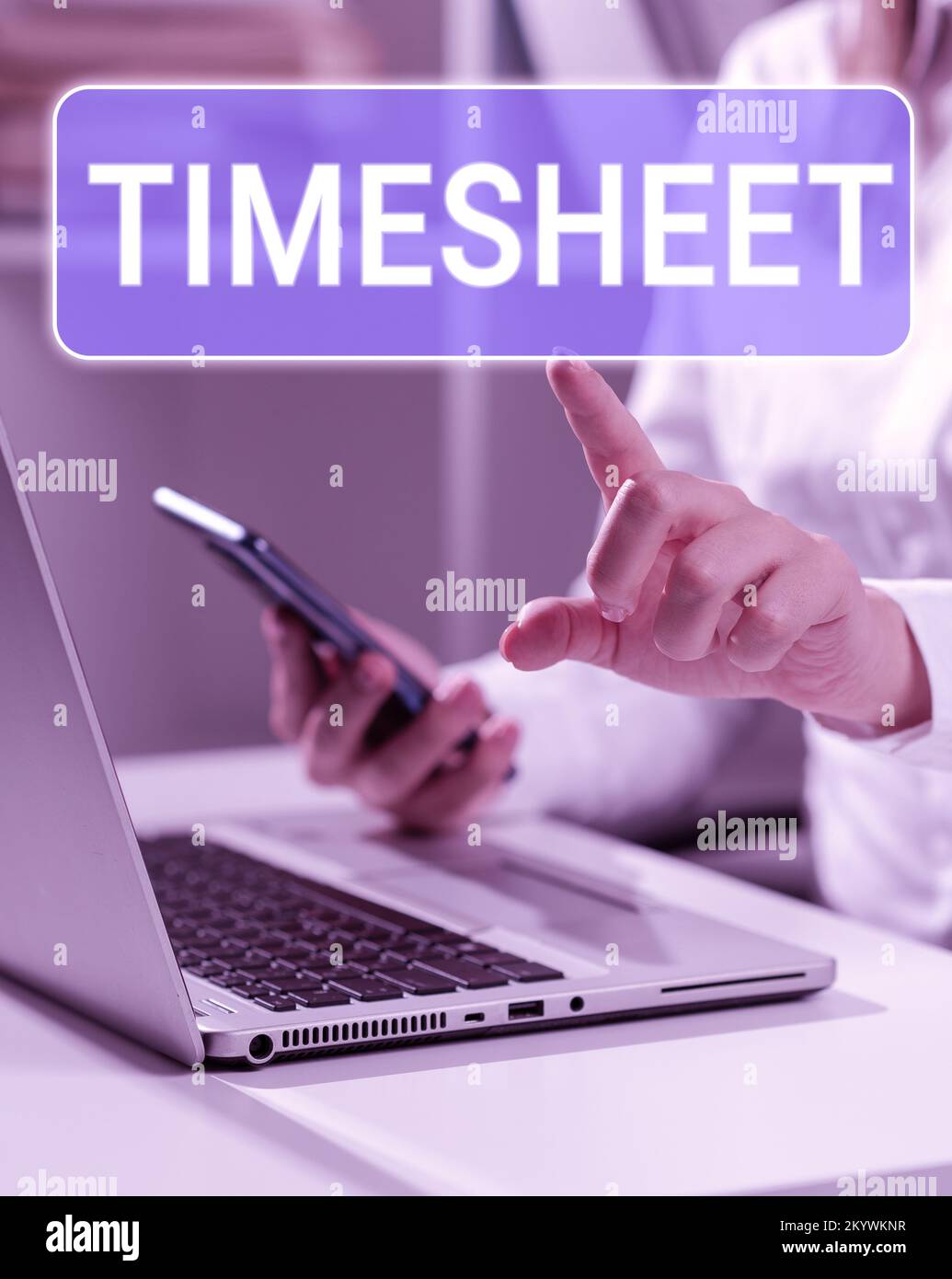 Sign displaying Timesheet. Word Written on graphical representation of ...