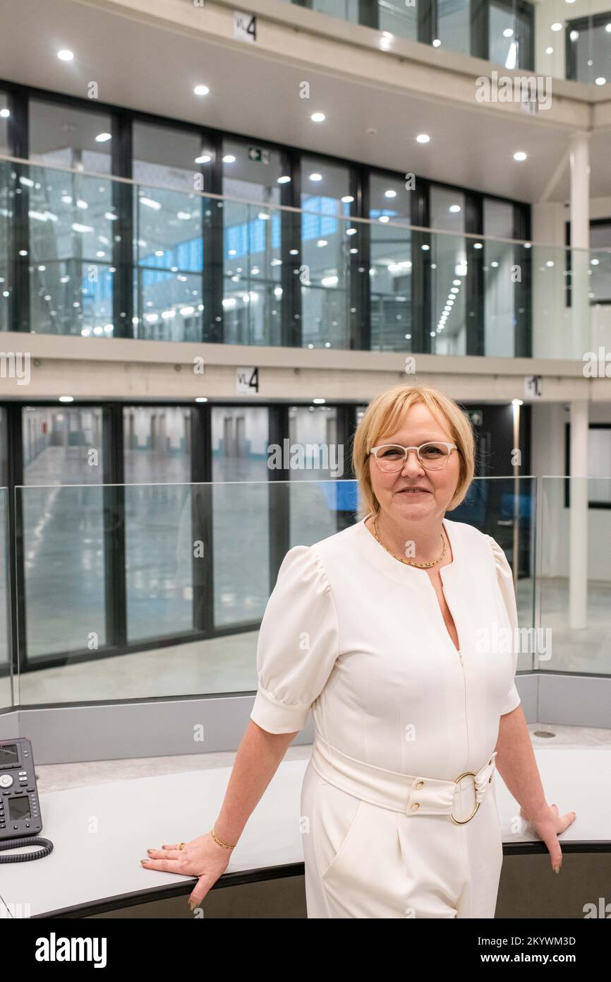 general manager of the Dendermonde prison Caroline Criel poses for the ...