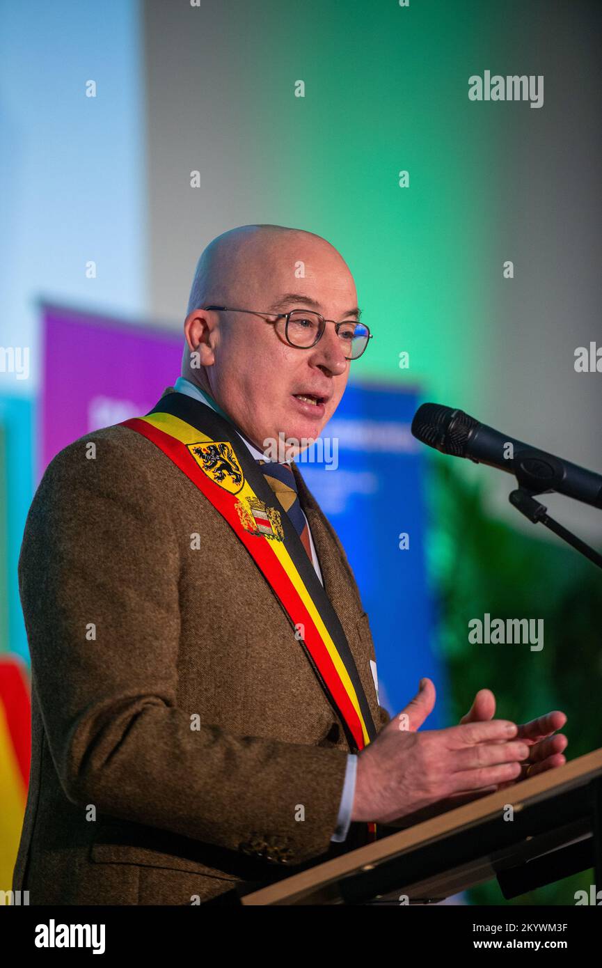Dendermonde Mayor Pieter Buyse pictured during the inauguration of the ...