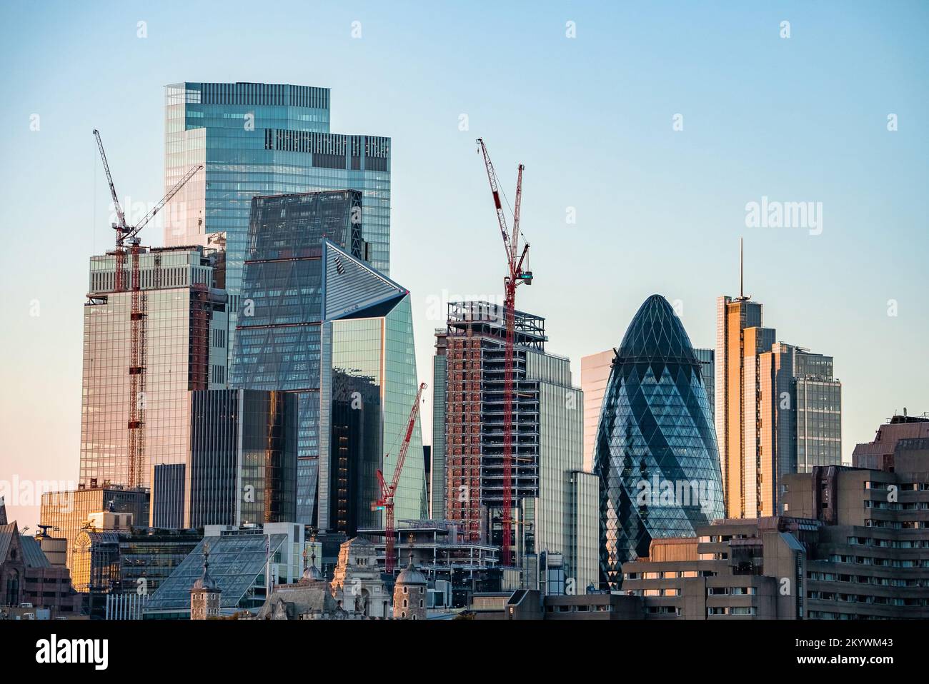 This panoramic view of the City Square Mile financial district of ...