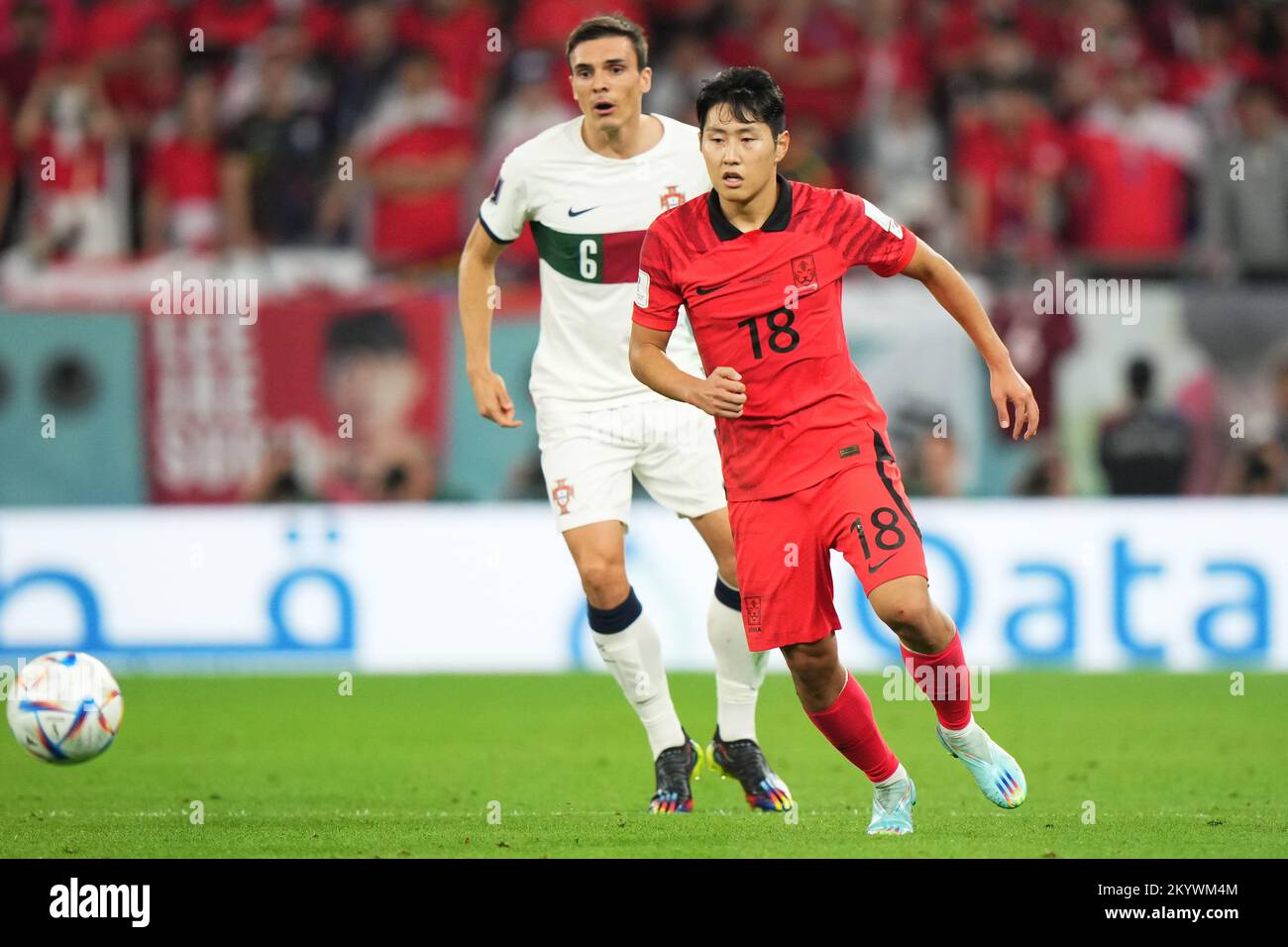 Lee Kangin Lee of South Korea during the FIFA World Cup Qatar 2022 match, Group H, between South ...