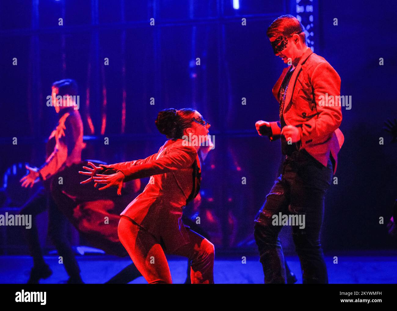 London, UK. 02nd Dec, 2022. The flamboyant and seductively lit Act 4 scene, including Paris ...