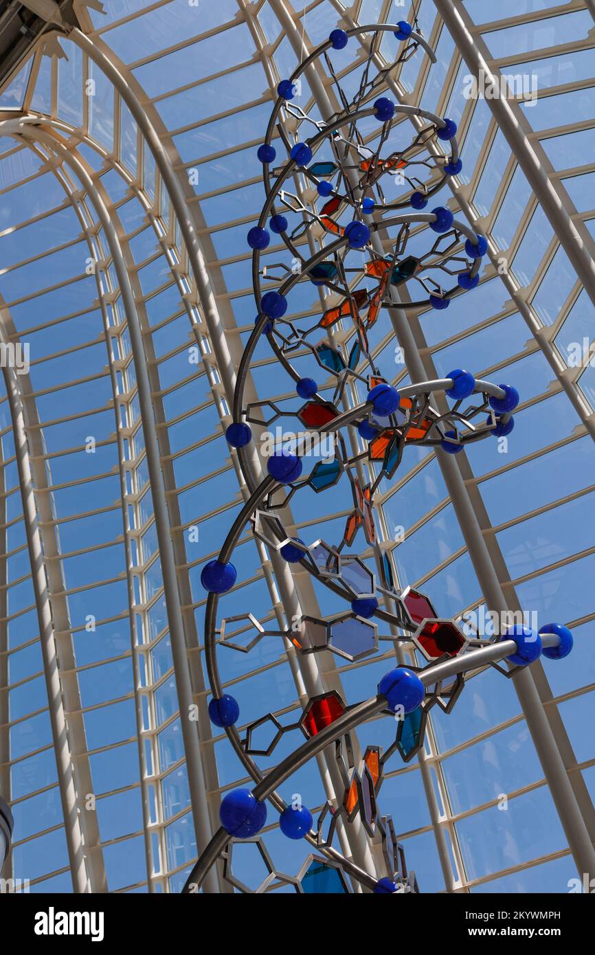 Giant Structure Representing the Helical Shape of Dna Stock Photo - Alamy