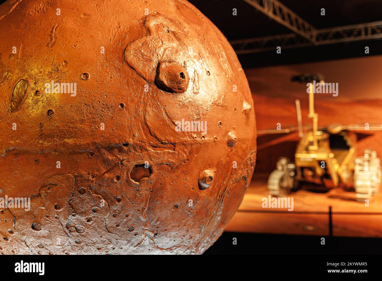 Model Representing the Planet Mars in the Solar System and Wheeled ...
