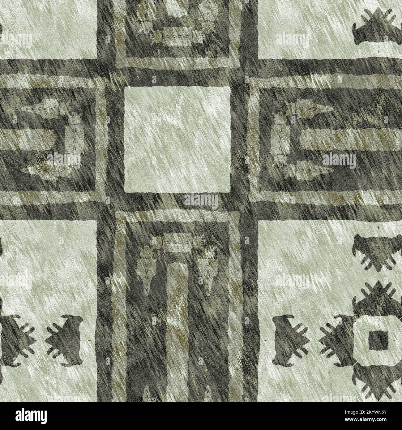 Mosaic geometric green seamless texture pattern. Trendy kaleidoscope ...