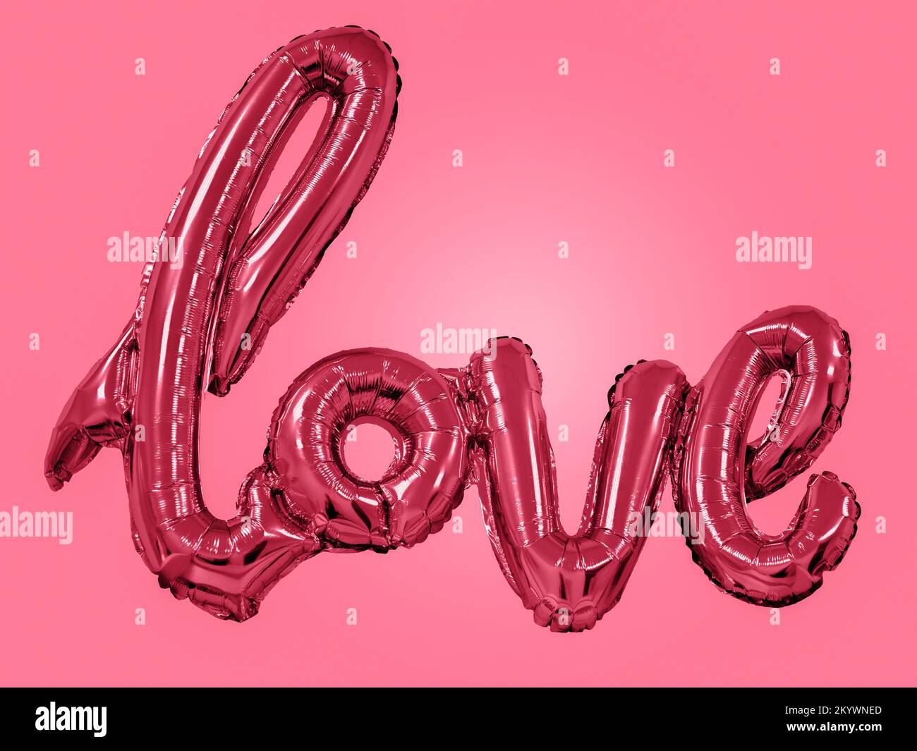 inflatable letters love toned in color of 2023 viva magenta. balloon ...