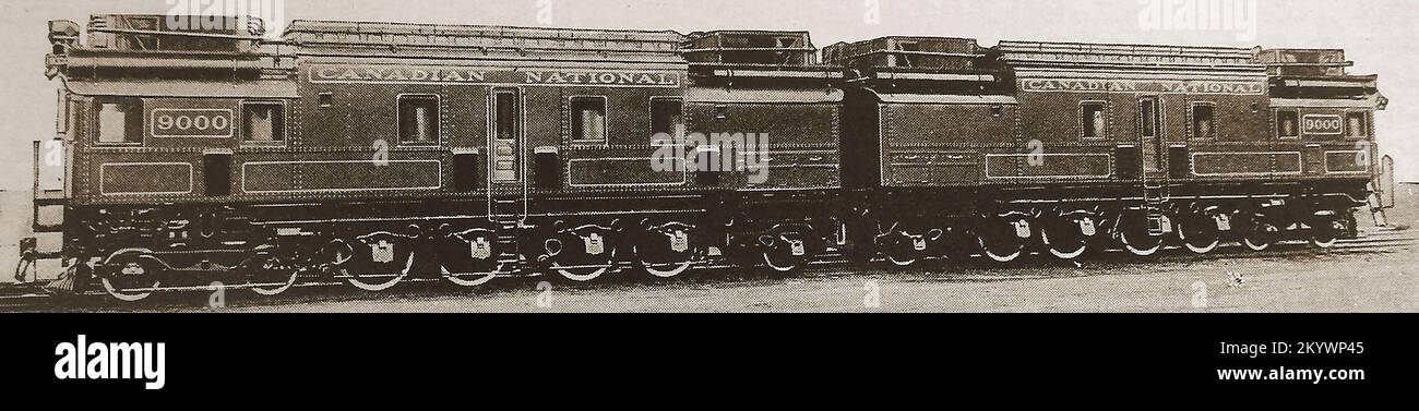 1930's photo of a Canadian National Railways oil-electric (diesel ...