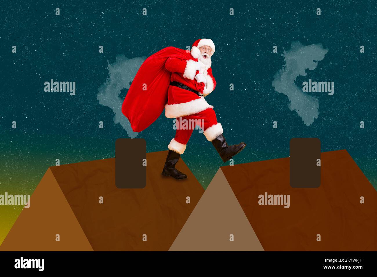 Creative photo collage illustration of positive funny good mood ...