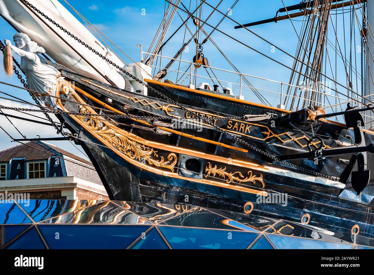 Cutty Sark boat musuem in London, near Maritime museum Stock Photo - Alamy