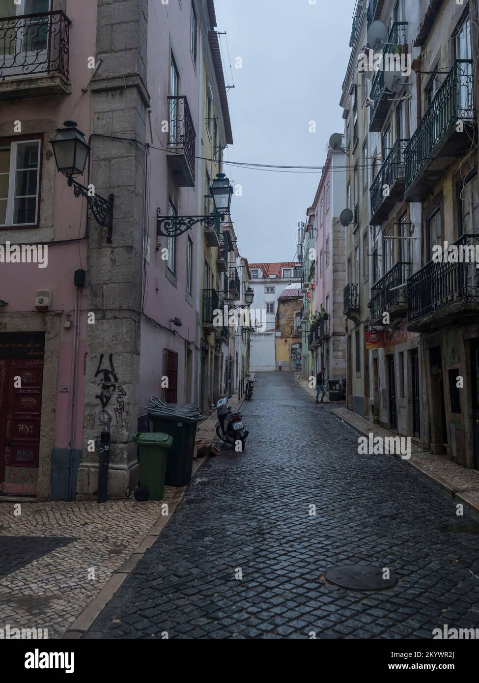 Lisbon, Portugal, October 30, 2021: View of street in Baixa at Lisbon ...
