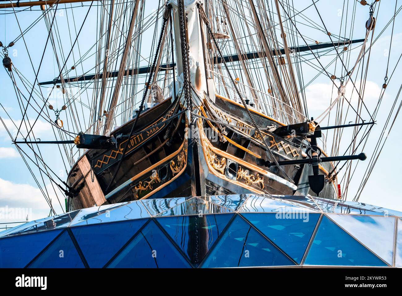 Cutty Sark boat musuem in London, near Maritime museum Stock Photo - Alamy