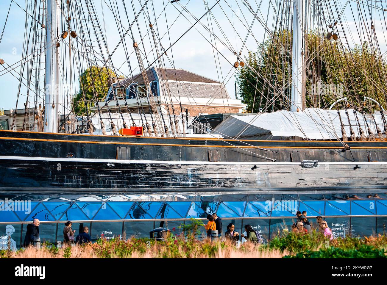 Cutty Sark boat musuem in London, near Maritime museum Stock Photo - Alamy