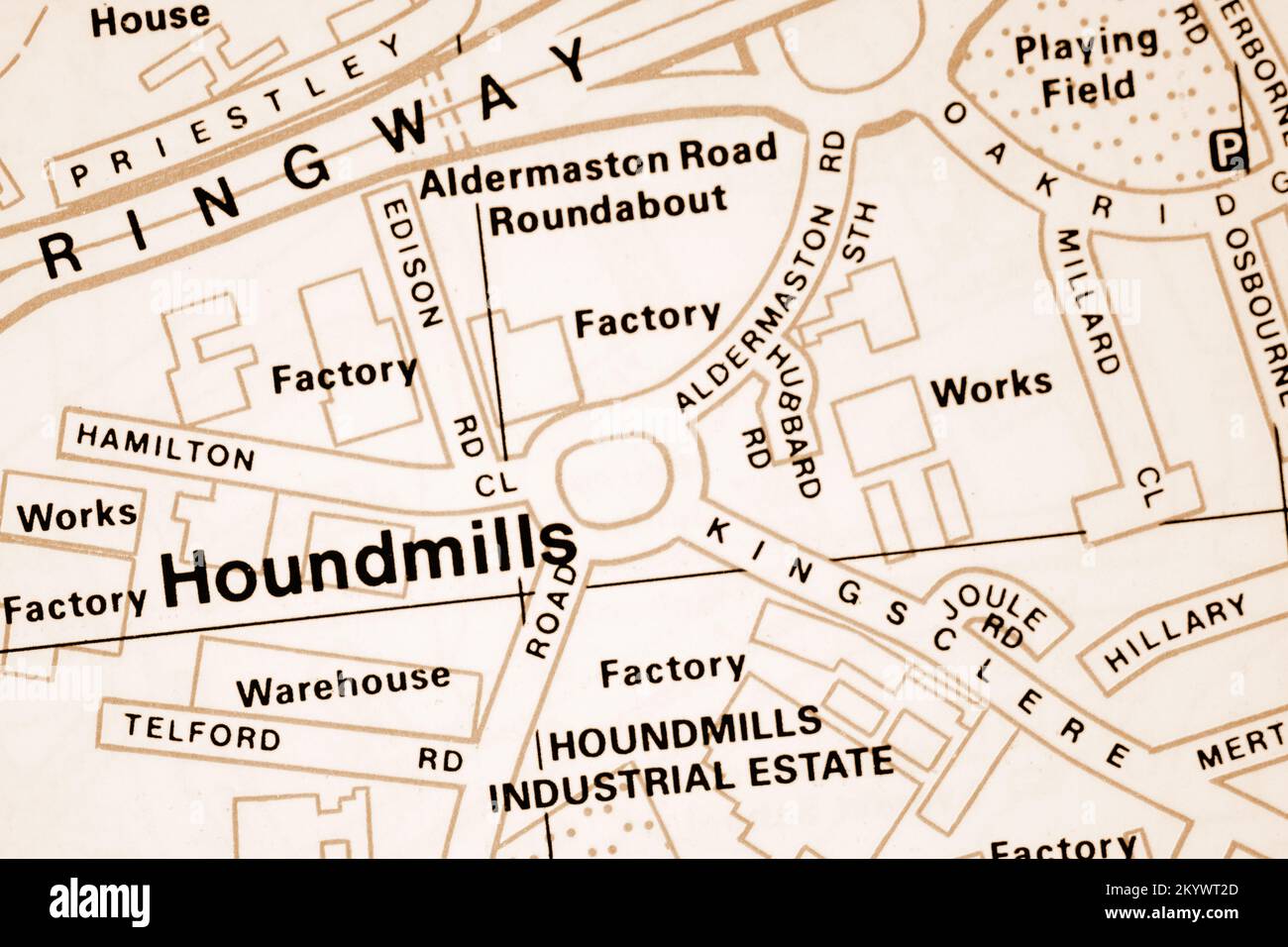 Houndmills village in Hampshire, United Kingdom atlas map town name ...