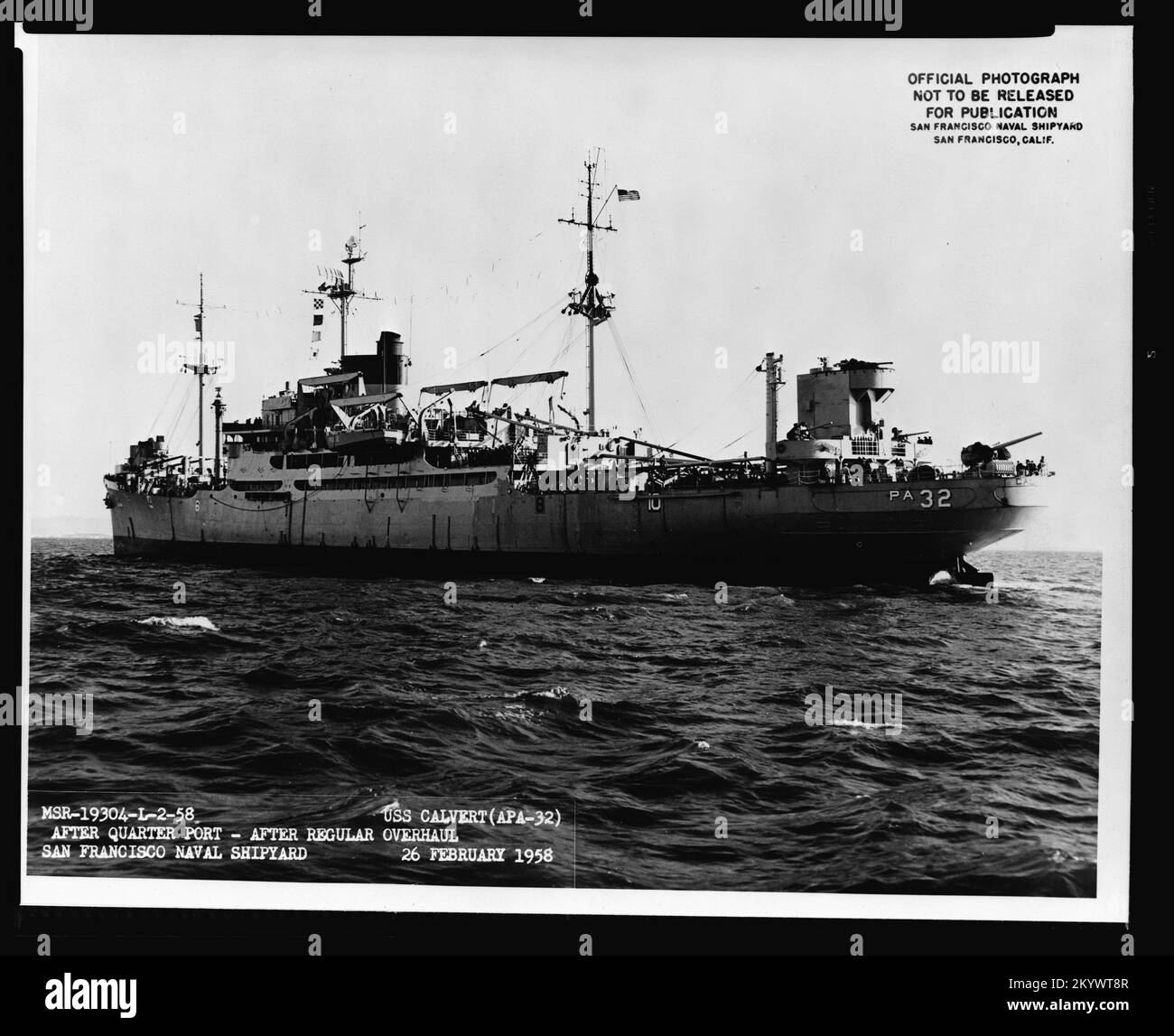 APA-32 Calvert [19-NN-APA-32 Calvert-19-NN-261-3] , Ships, Naval ...
