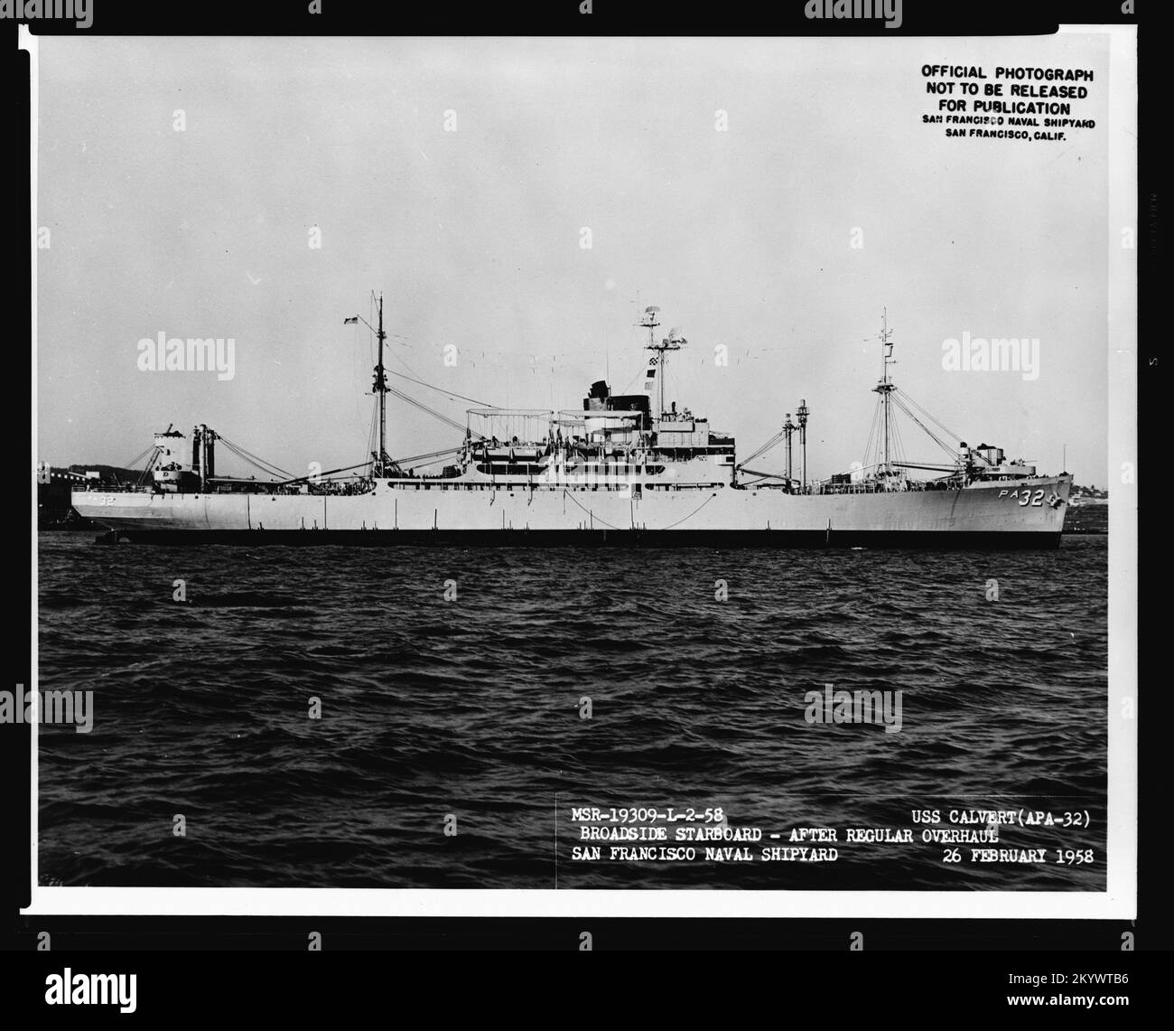 APA-32 Calvert [19-NN-APA-32 Calvert-19-NN-261-6] , Ships, Naval ...