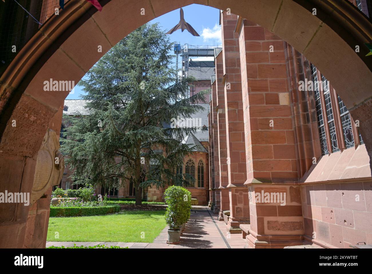 Domfriedhof, Innenhof, Dom, Mainz, Rheinland-Pfalz, Deutschland Stock ...