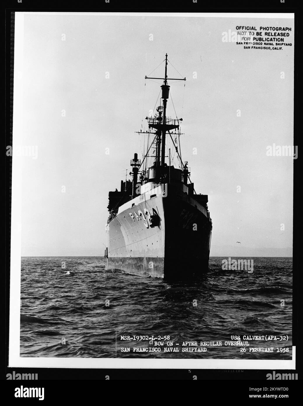 APA-32 Calvert [19-NN-APA-32 Calvert-19-NN-261-9] , Ships, Naval ...