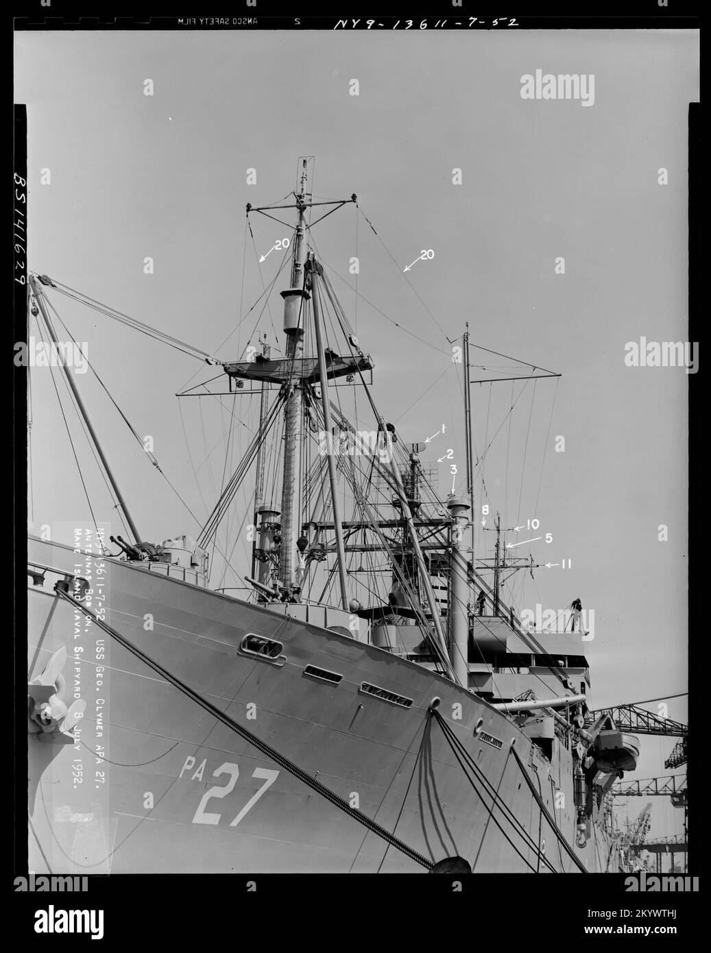 APA-27 George Clymer [19-NN-APA-27 George Clymer-141629] , Ships, Naval ...