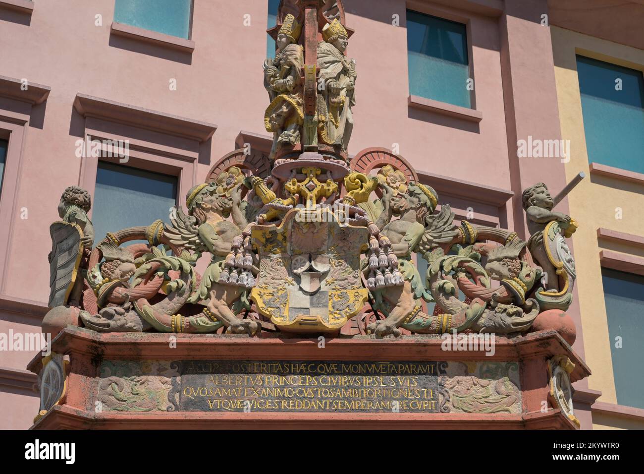 Historischer Renaissance-Marktbrunnen, Markt, Mainz, Rheinland-Pfalz ...