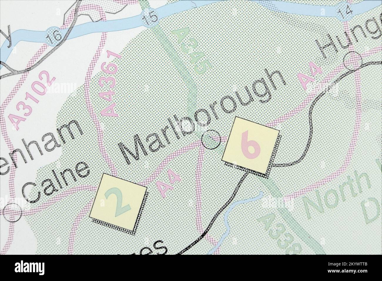 Marlborough, United Kingdom atlas map town name line drawing Stock ...