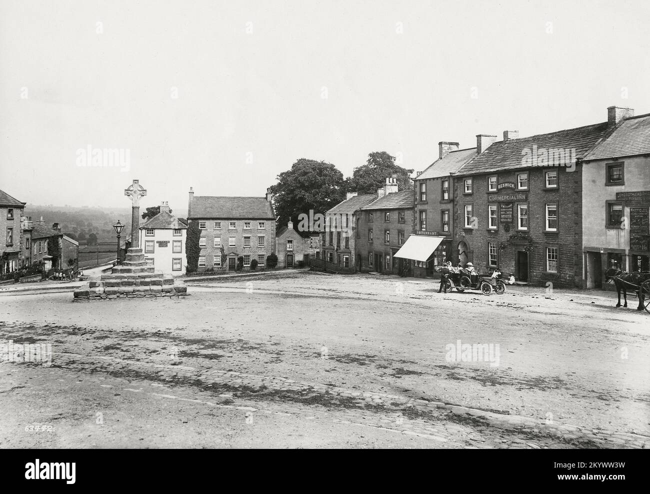 Vintage photograph - 1911 - Market Square, Middleham, North Yorkshire ...