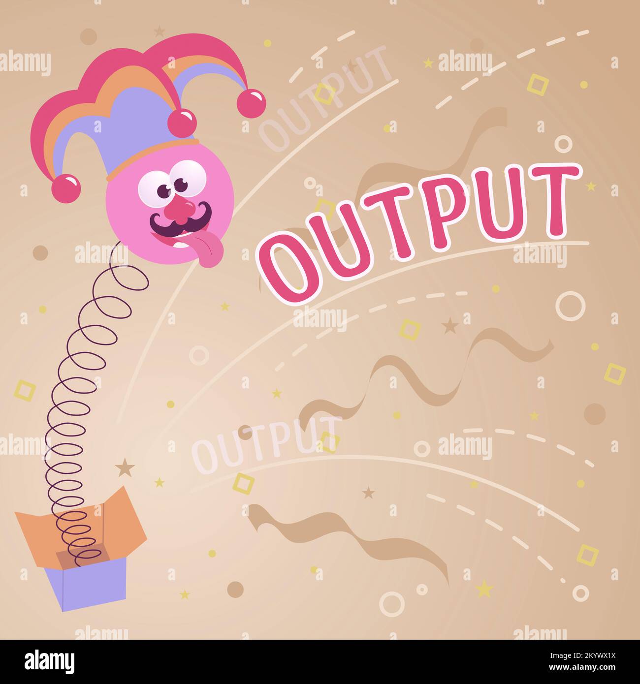 Sign displaying Output. Word Written on the final result of something ...